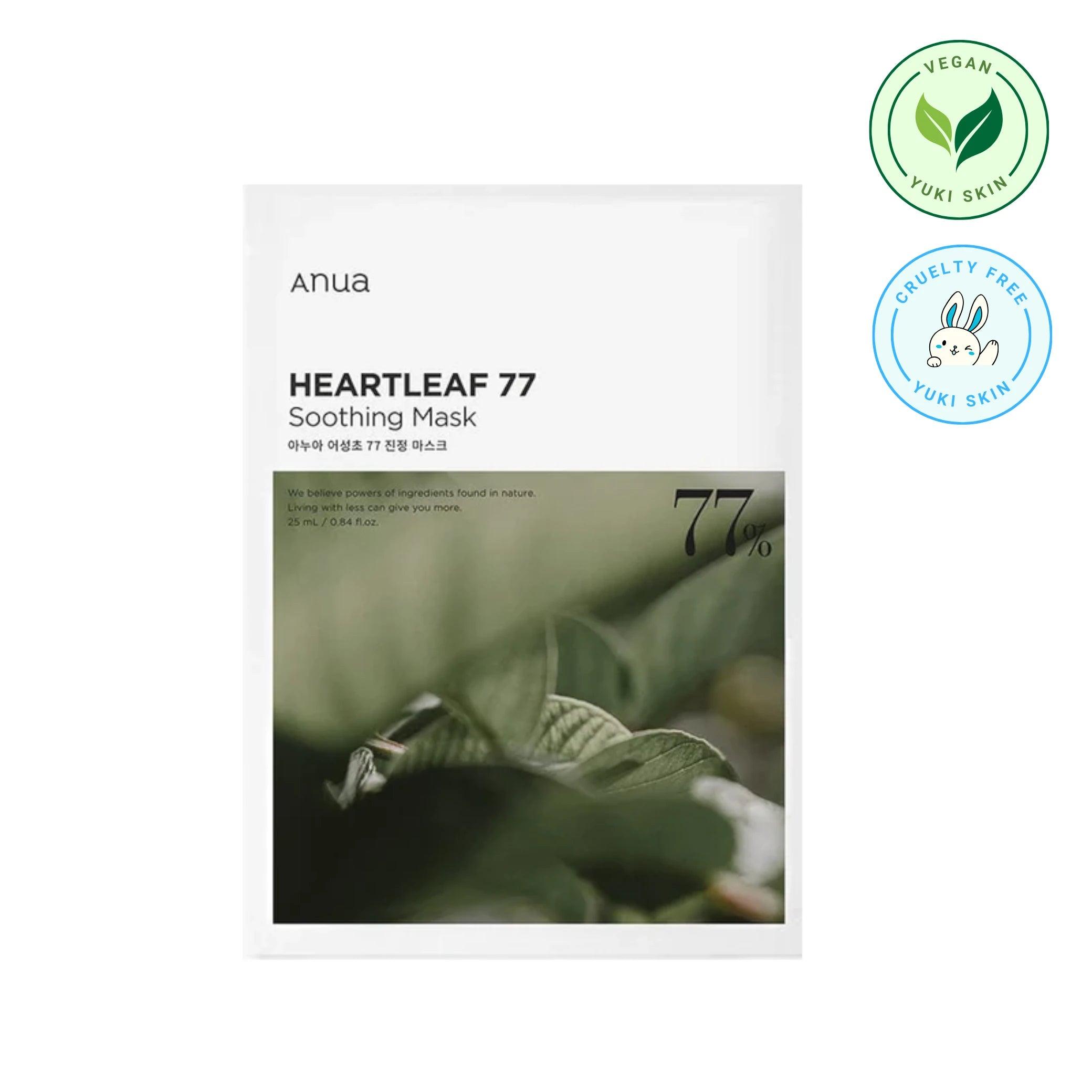 Anua Heartleaf 77% Soothing Sheet Mask 25ml – Yuki Skin